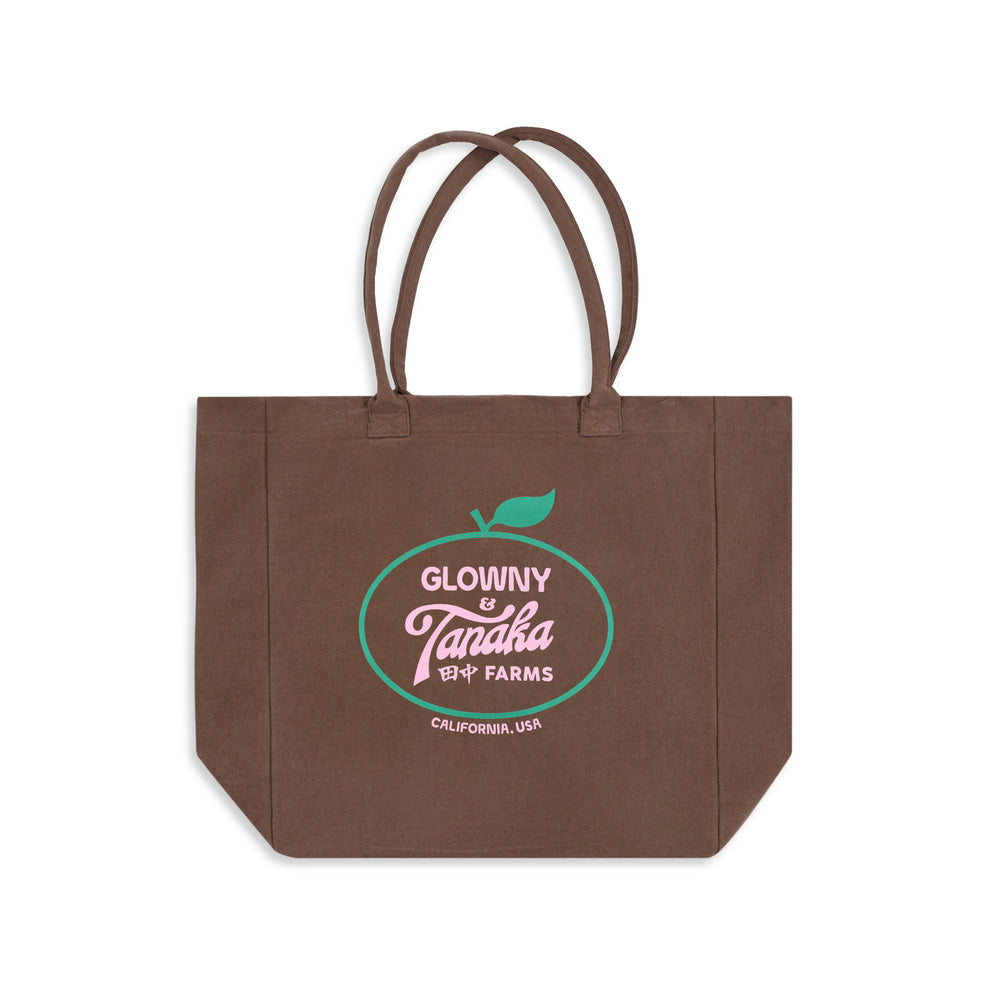 Glowny x Tanaka Farms Tote Bag - Brown